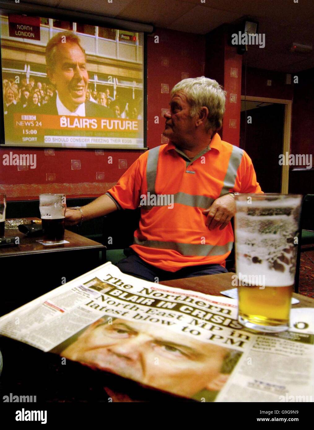 Members of Trimdon Labour Club, the heartland of Prime Minister Tony ...