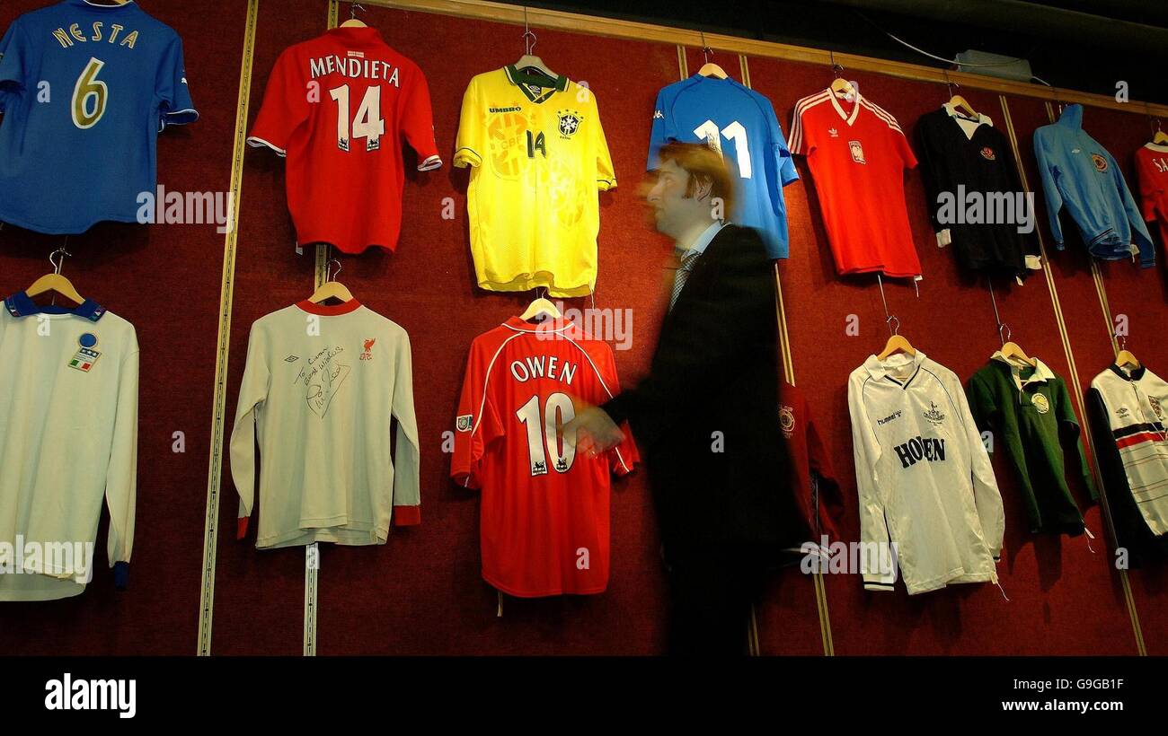 Football Shirt Auction Stock Photo - Alamy