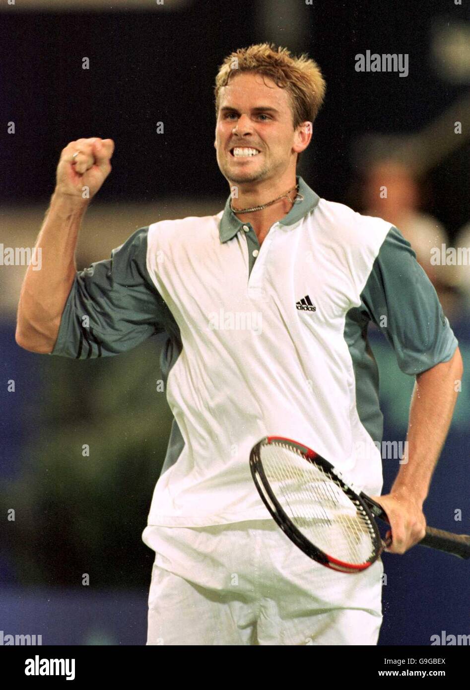 Tennis - Hopman Cup - Perth. USA's Jan-Michael Gambill celebrates ...