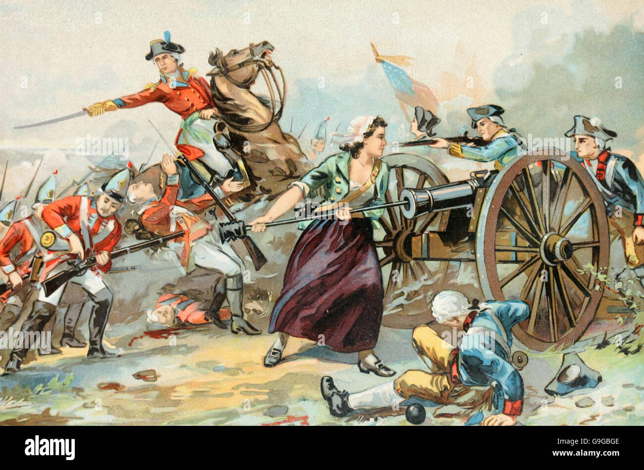 American revolution painting hi-res stock photography and images - Alamy