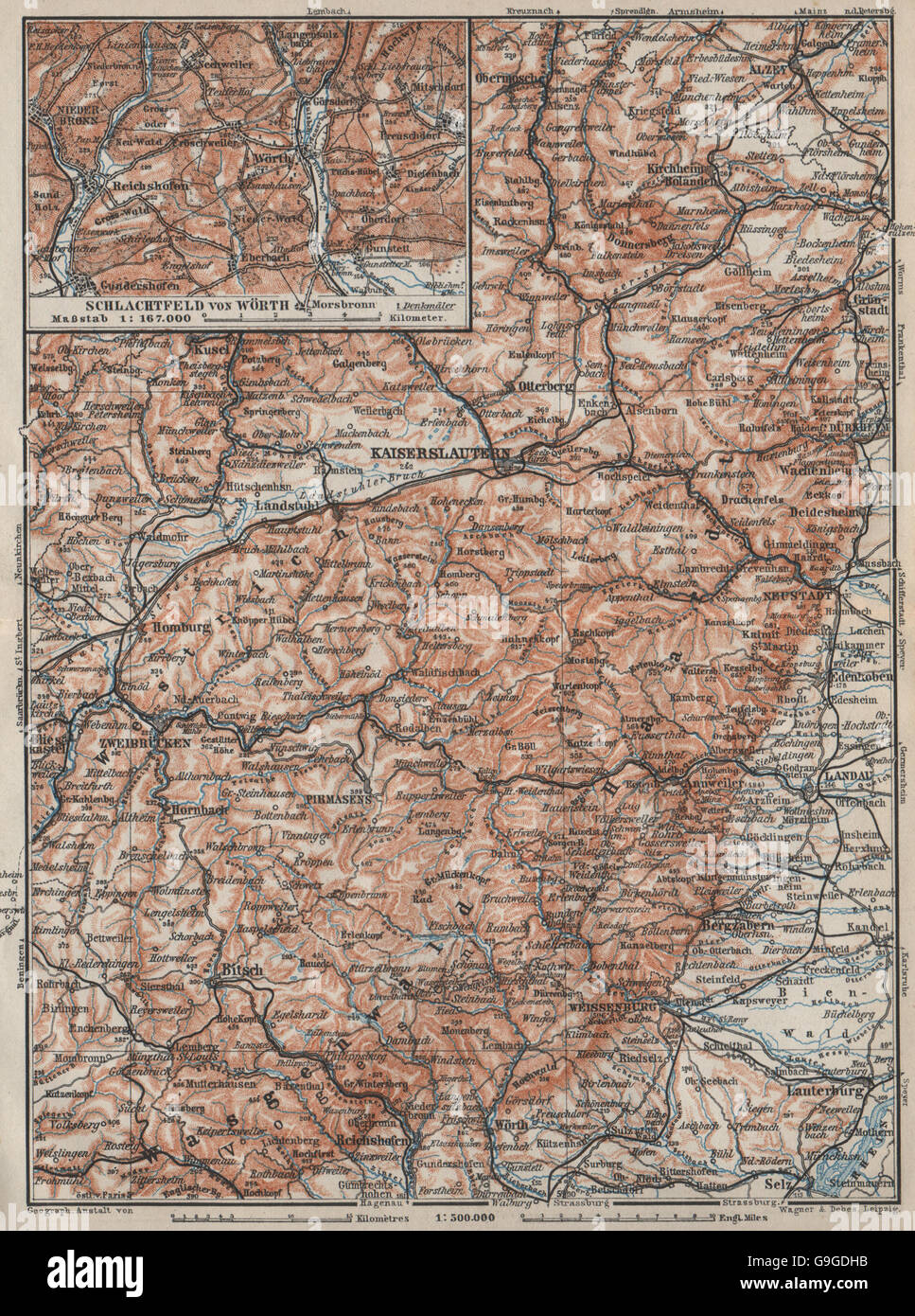 PFÄLZERWALD. PALATINATE FOREST. Rheinpfalz. Kaiserslautern Weissenburg ...