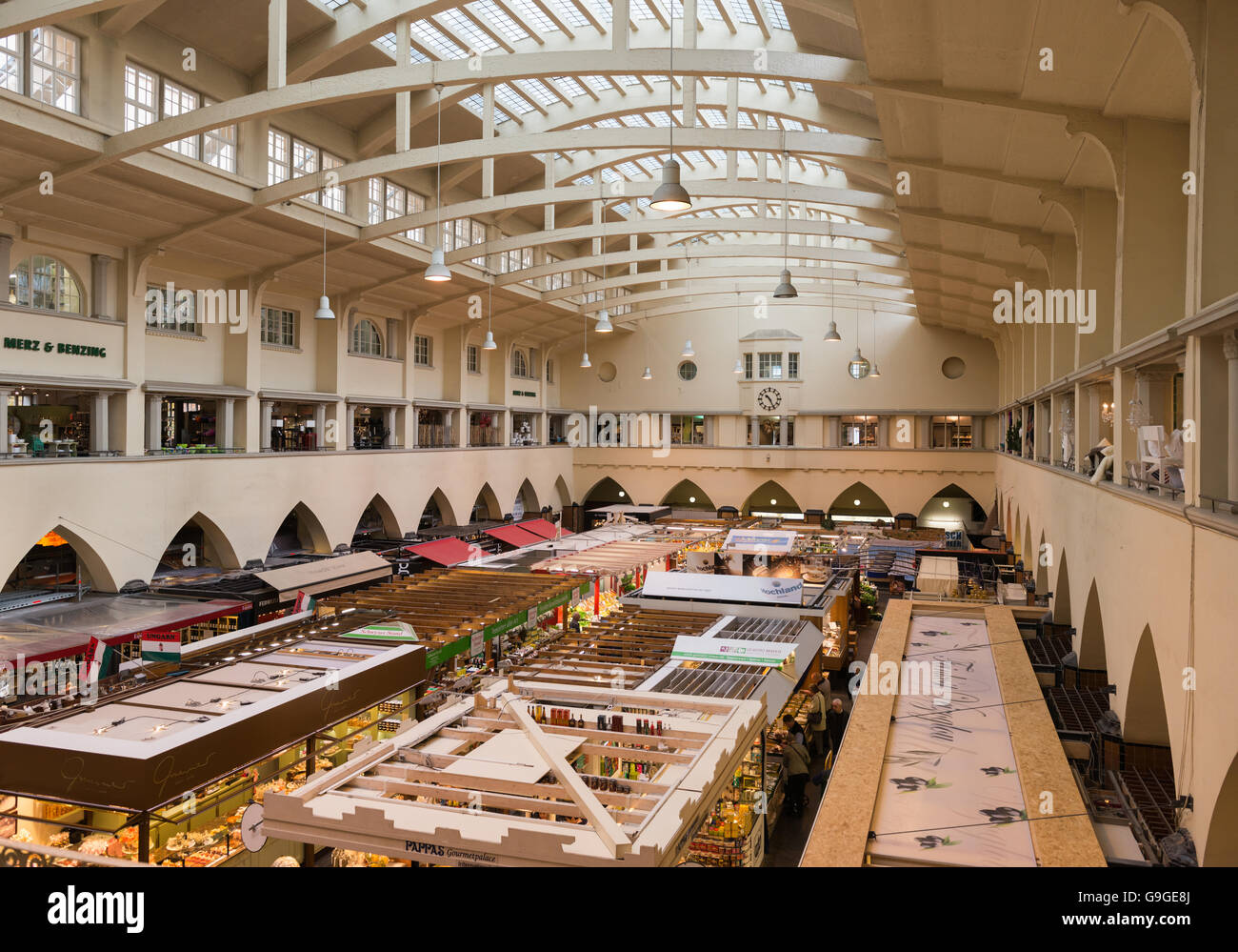Stuttgart, Germany - October 22, 2013: Interior VIew of Market Hall in ...