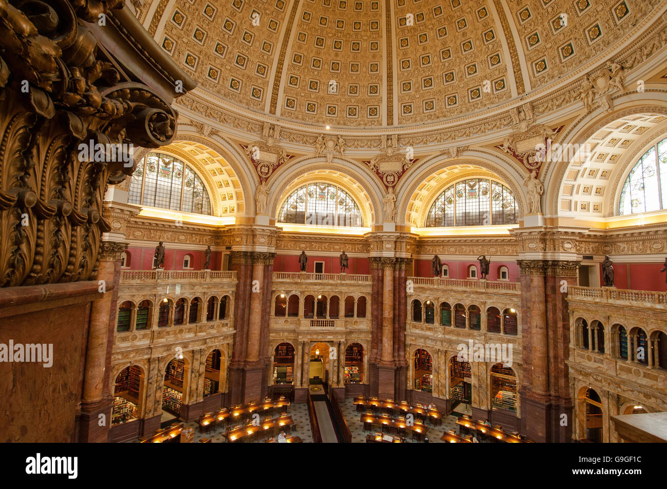 View inside the Library of congress, Washington D.C Stock Photo - Alamy