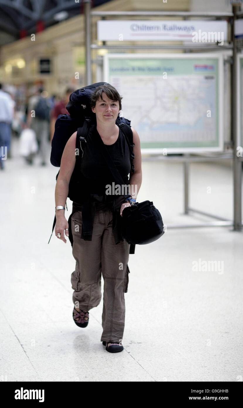 Bridemaid-to-be Barbara Haddrill, 28, at Marylebone Station in London ...