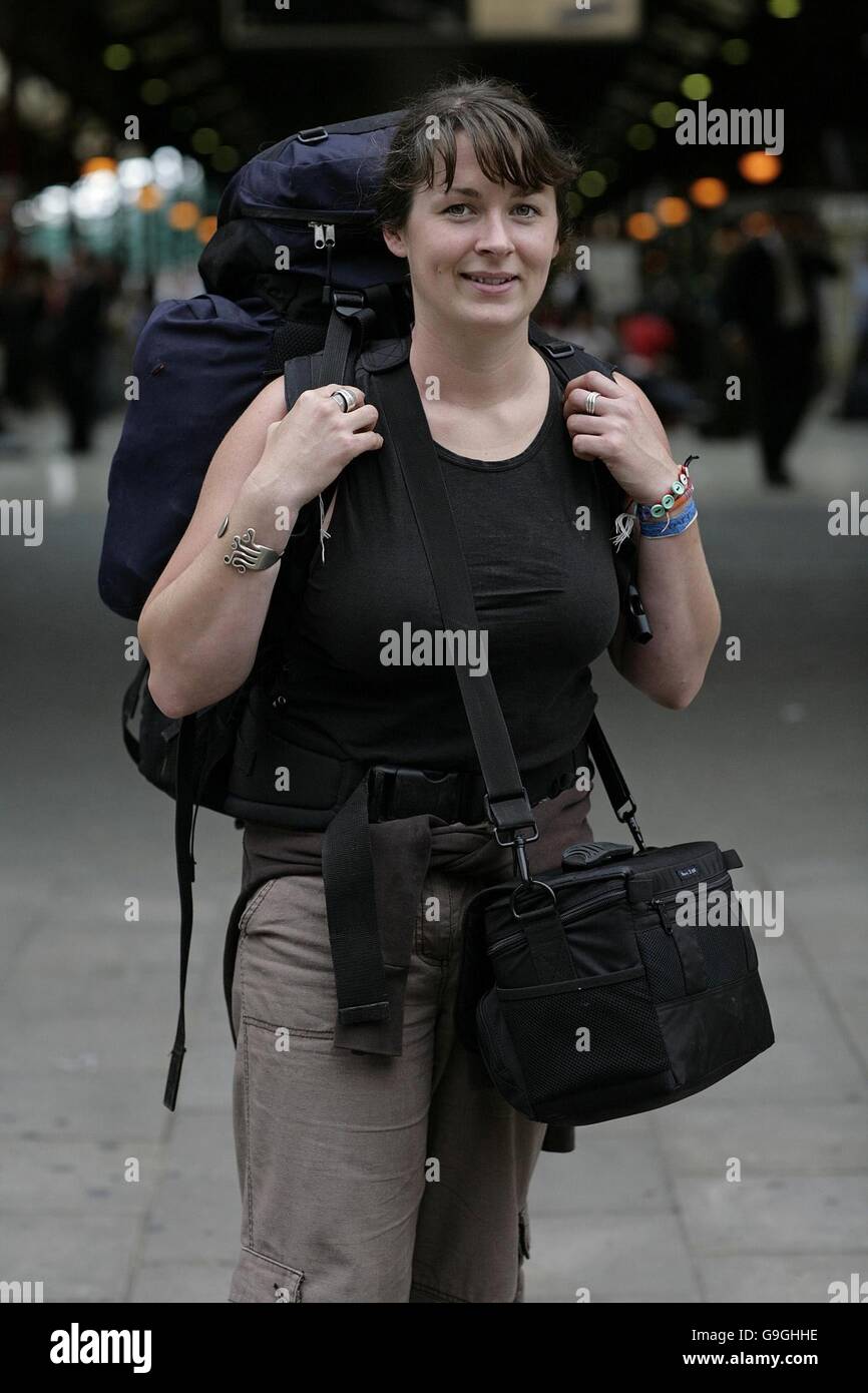 Bridemaid-to-be Barbara Haddrill, 28, at Marylebone Station in London ...