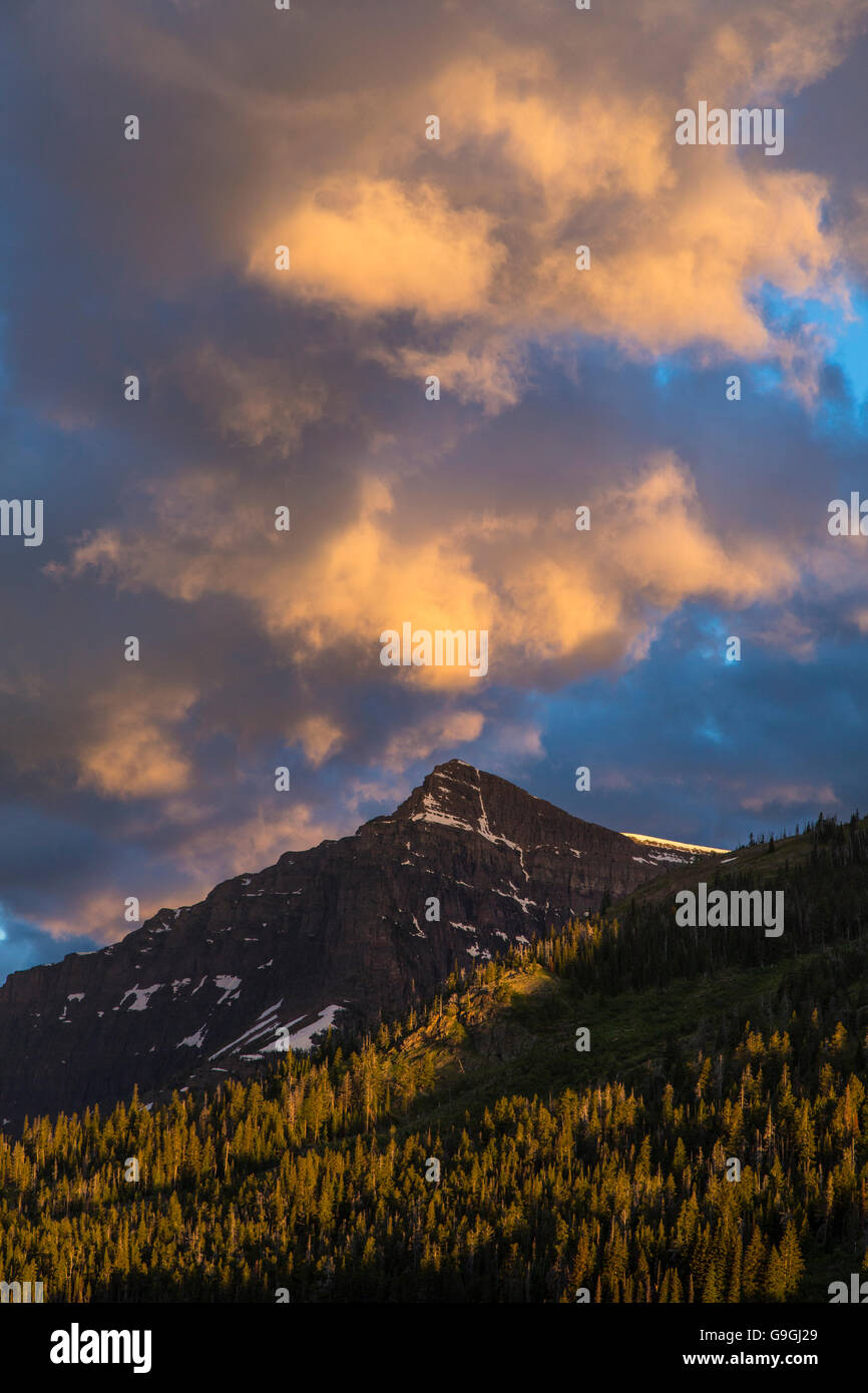 Sunrise over Mt. Helen in the Two Medicine Valley at Glacier National ...