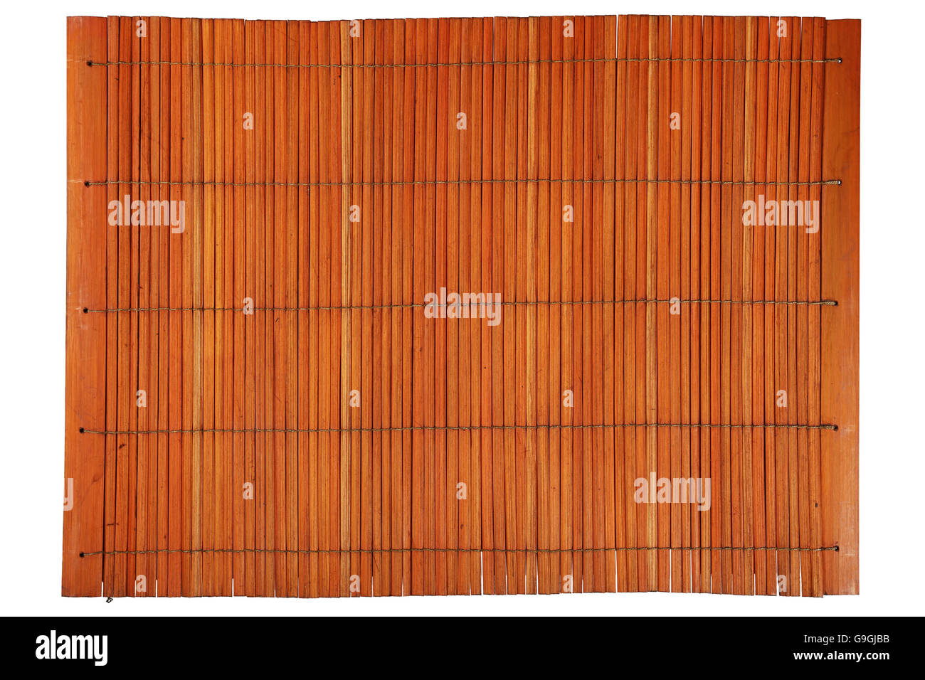 Orange brown vintage Asian natural wooden bamboo mat texture with ...