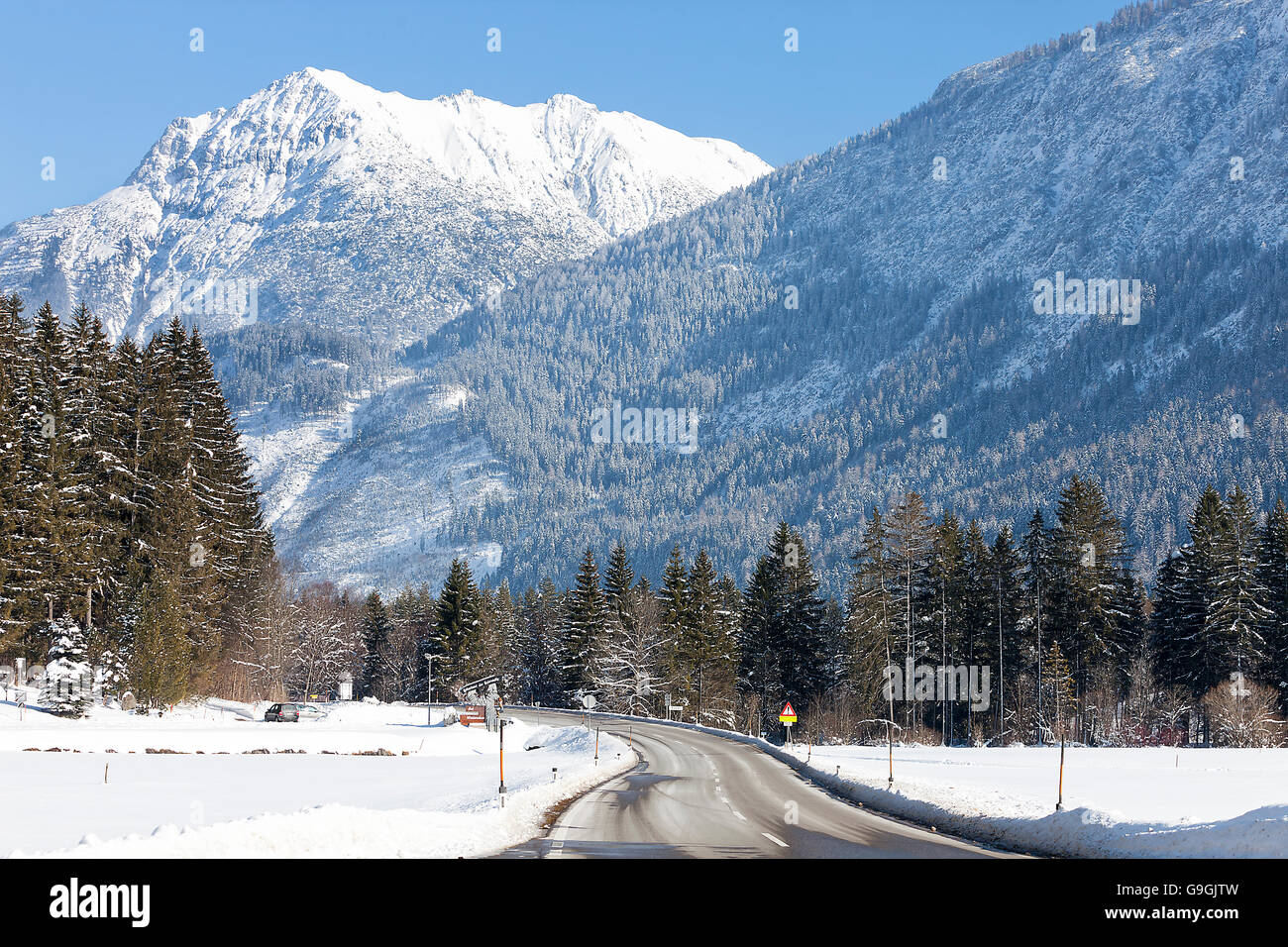 Beautiful mountain road in austrian hi-res stock photography and images ...