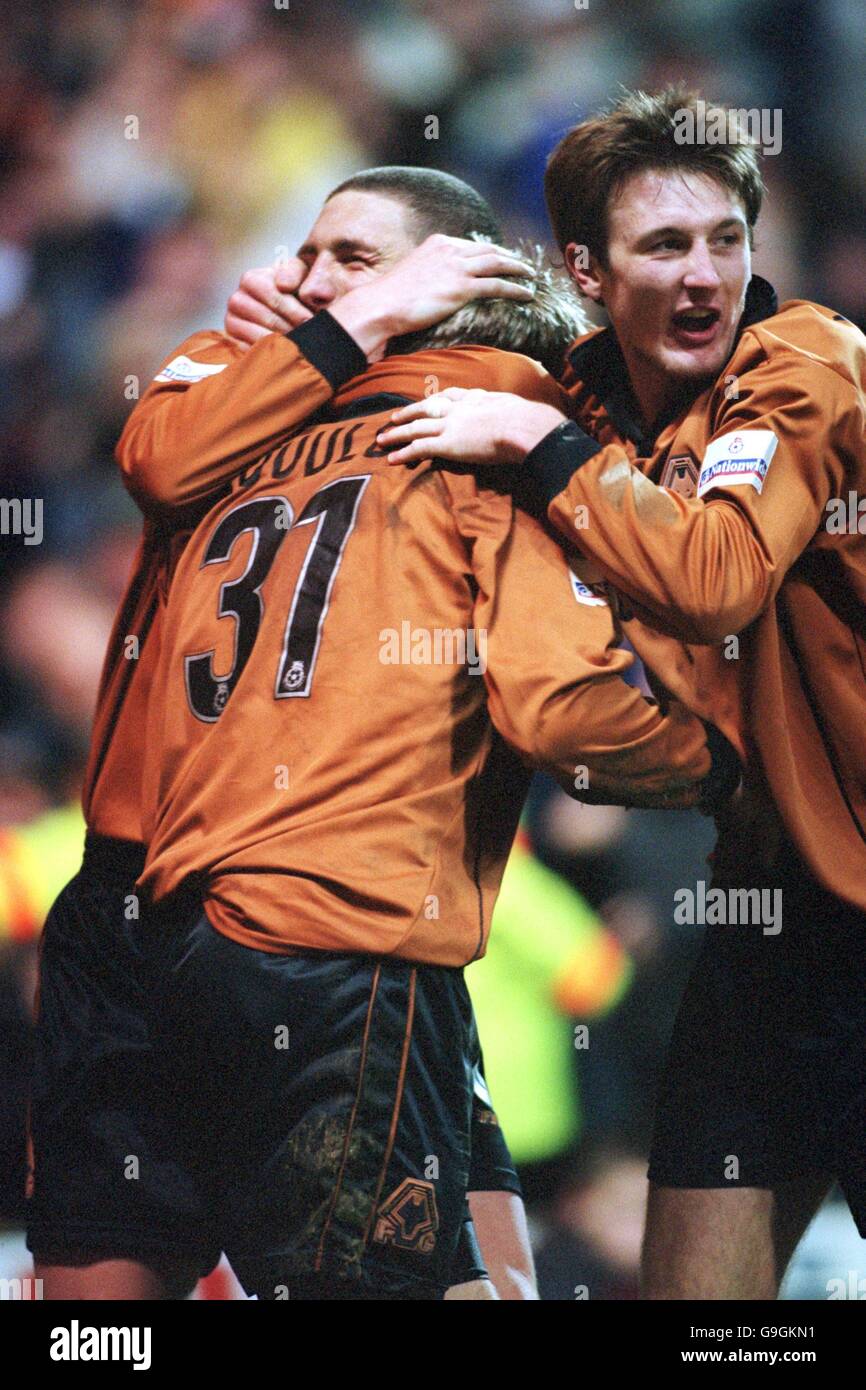 Wolverhampton Wanderers' Adam Proudlock (c) celebrates his winning goal ...