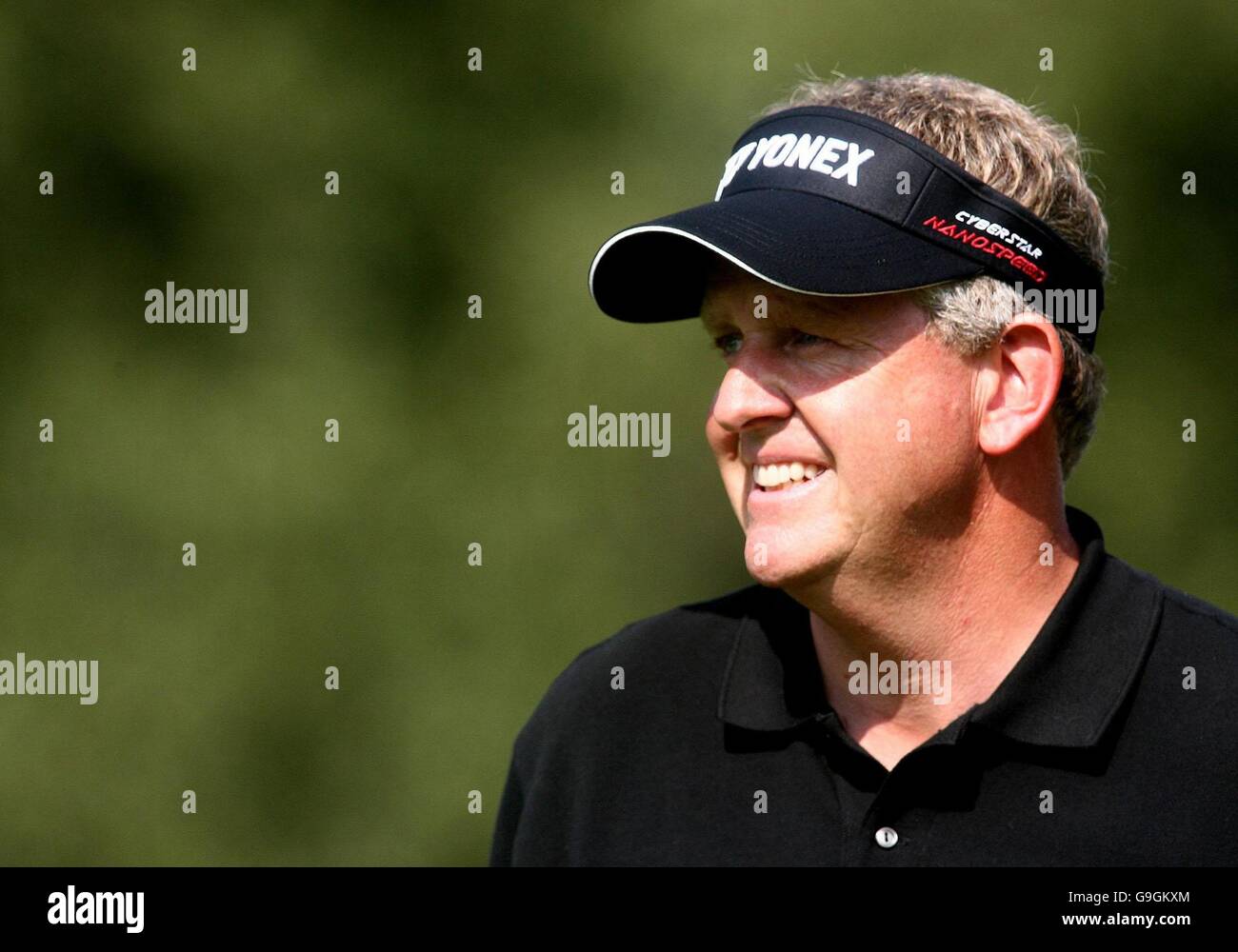 Scotland's Colin Montgomerie allows himself a smile, after a successful ...