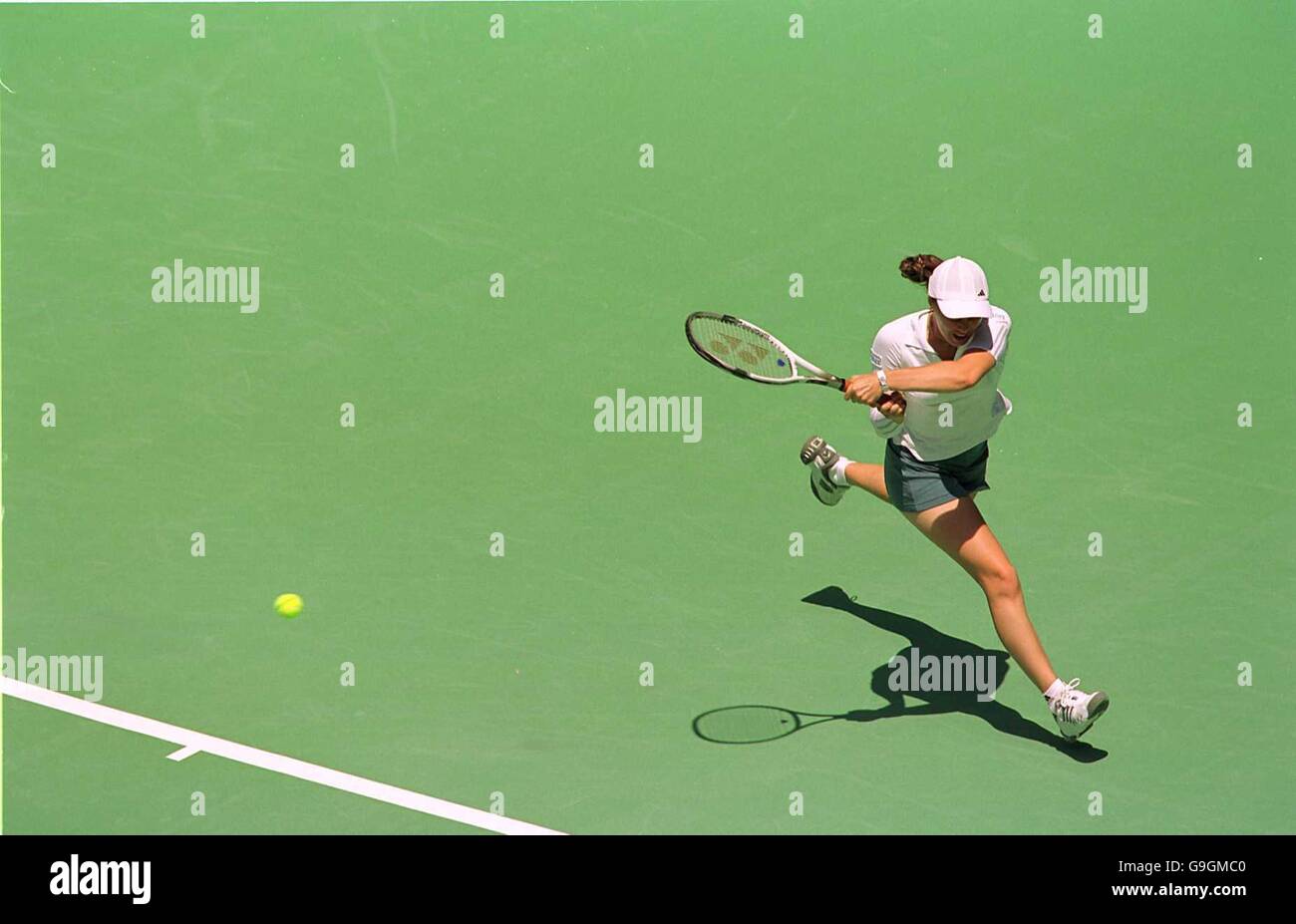 Switzerland's Martina Hingis in action during her victory over Els ...