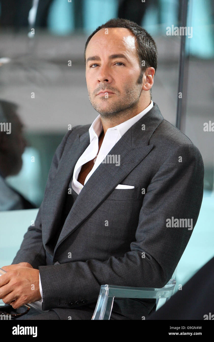 Designer Tom Ford attends the Fashion Fringe event, showcasing designs ...