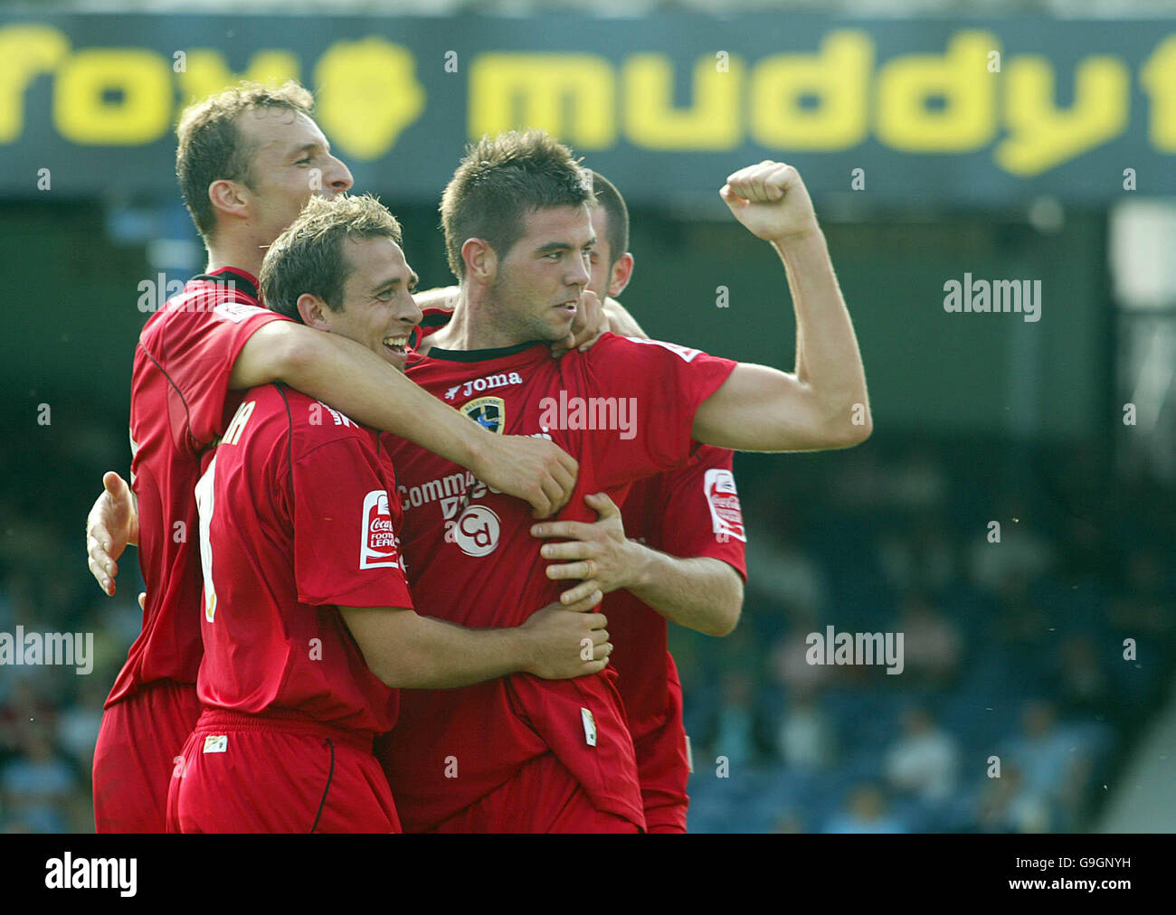 Cardiff City's Joe Ledley celebrates scoring the third goal Stock Photo ...