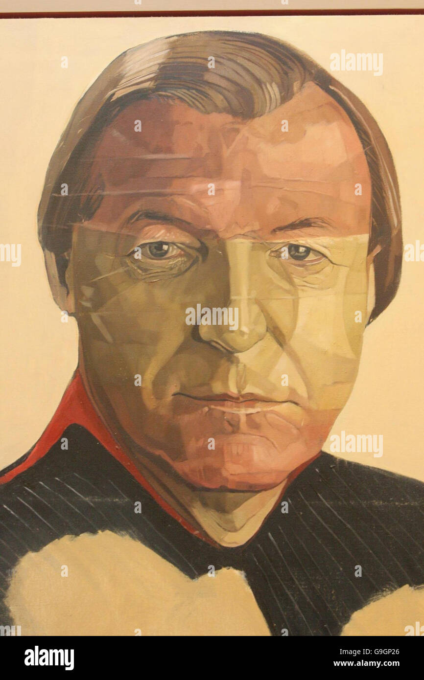 A portrait of controversial Irish Taoiseach Charles Haughey entitled ...