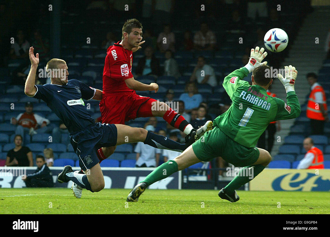 Cardiff City's Joe Ledley comes close to adding a fourth goal Stock ...