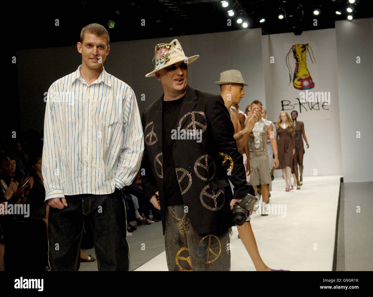 Boy George (right) after his B-Rude show during the Spring/Summer 2007 ...