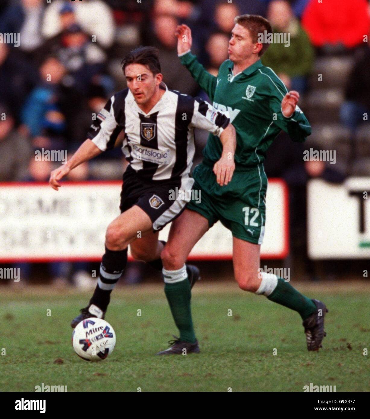 Notts County's Mark Stallard gets away from the challenge of Wimbledon ...