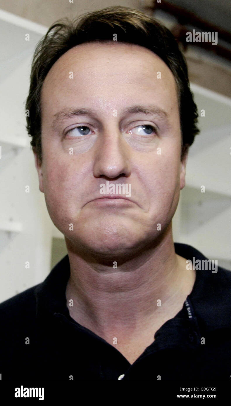 Leader of the Conservative Party David Cameron visits St Mary's Church ...