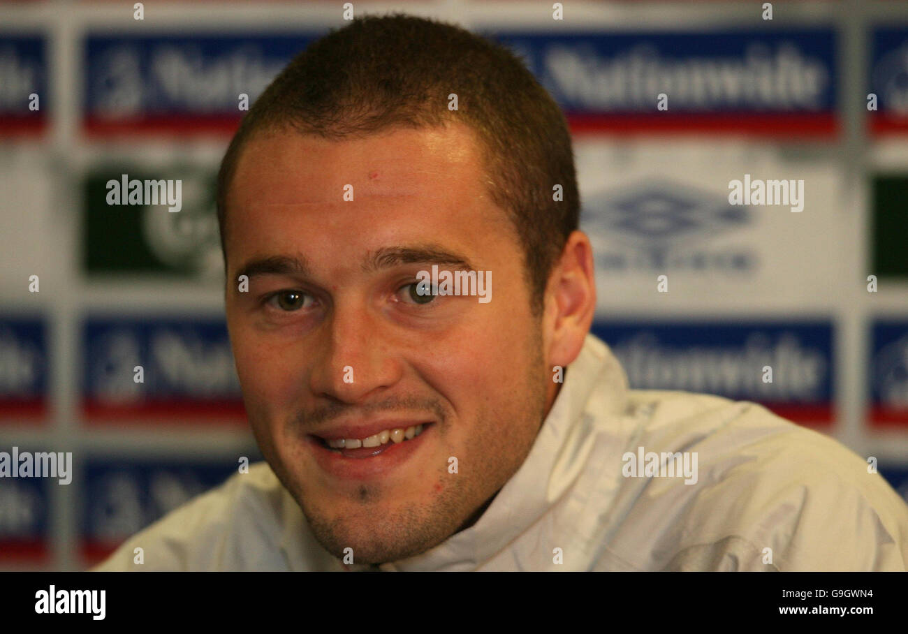 Soccer - England press conference - Manchester Stock Photo - Alamy