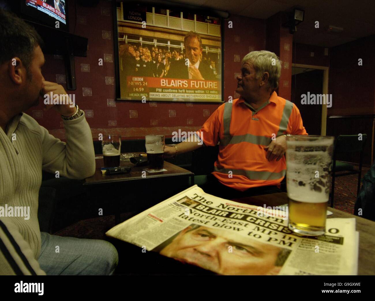 Members of Trimdon Labour Club, the heartland of Prime Minister Tony ...