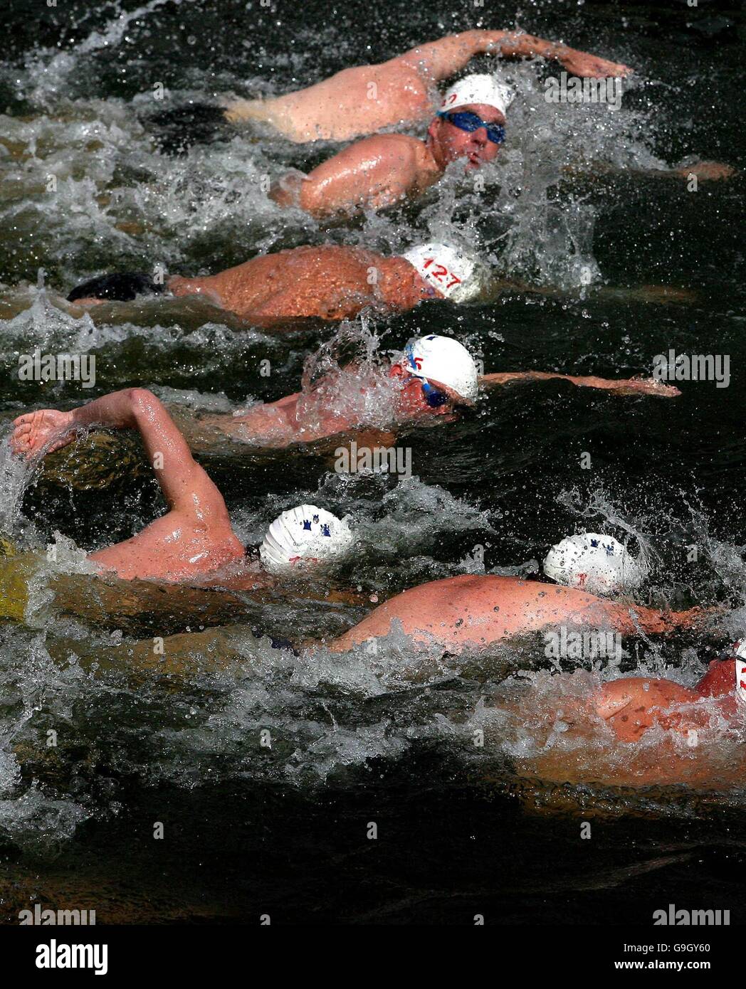 Hundreds dive in for the Liffey Swim. Swimmers taking part in the 86th ...