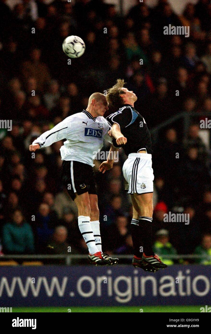Derby countys seth johnson newcastle warren battle for the ball hi-res ...