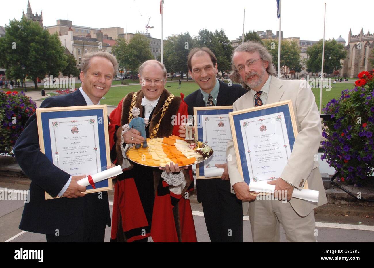 Aardman Animations receive freedom of Bristol Stock Photo - Alamy