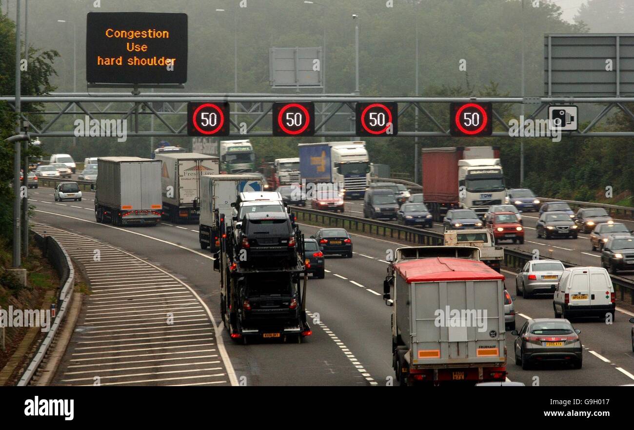 Motorists are able to drive on the hard shoulder of one of the busiest ...