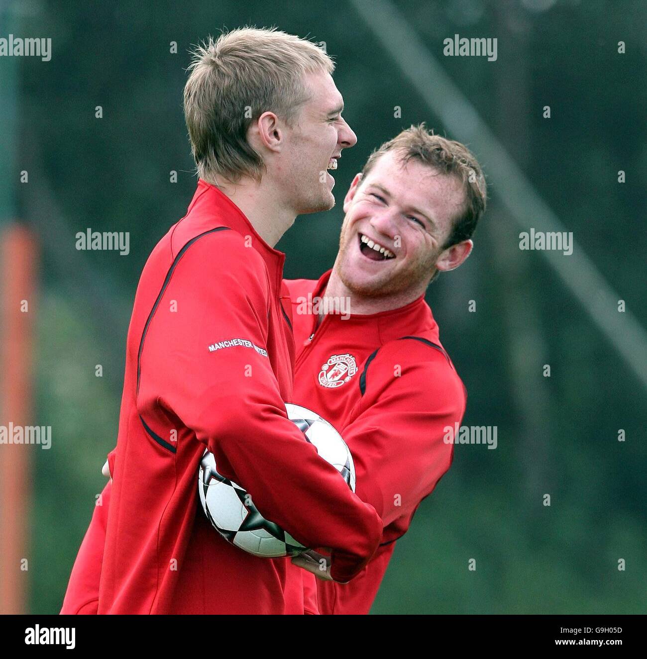 Manchester uniteds wayne fletcher during training session at carrington ...
