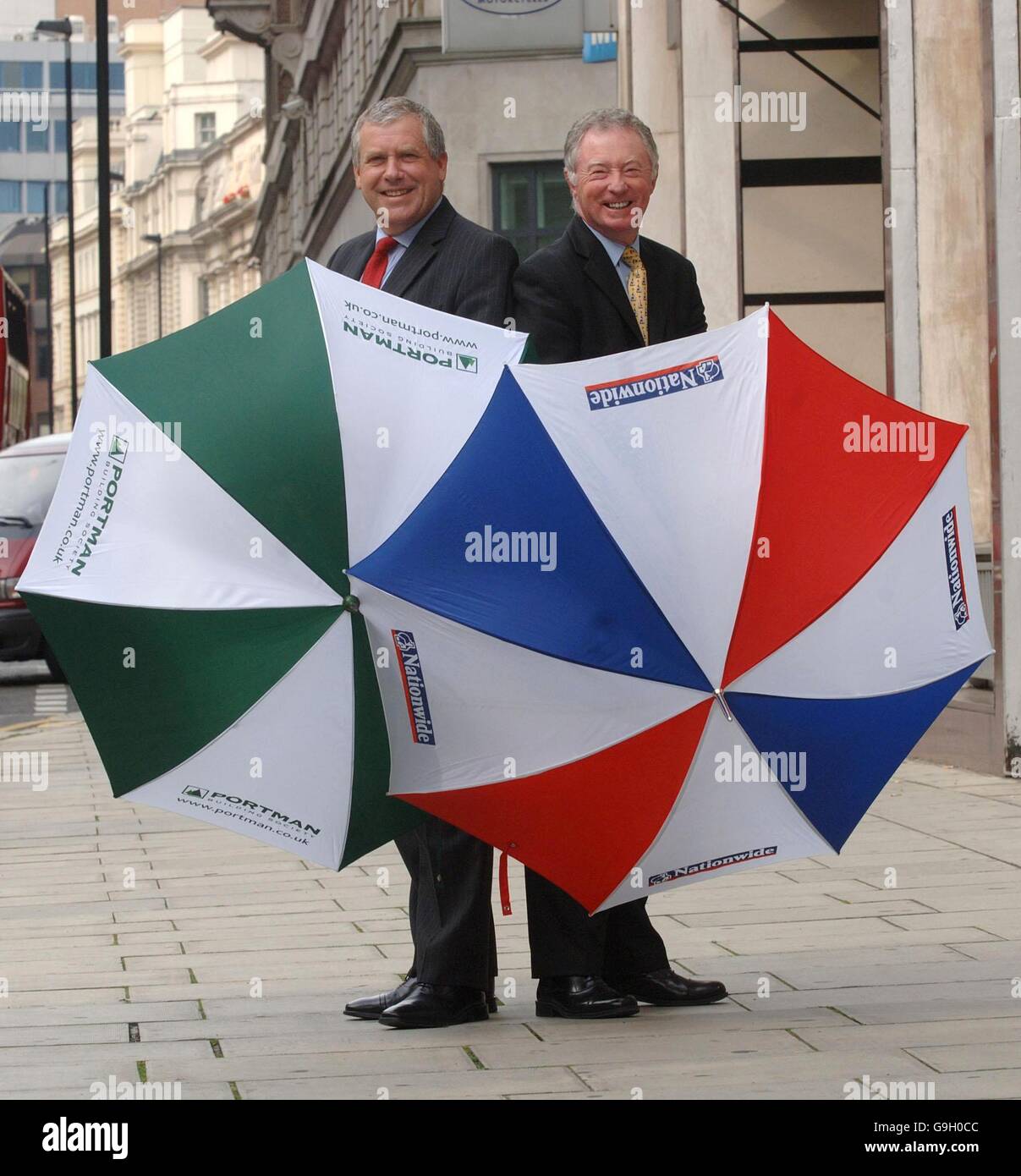 Nationwide Chief Executive Philip Williamson (R) and Portman Chief ...