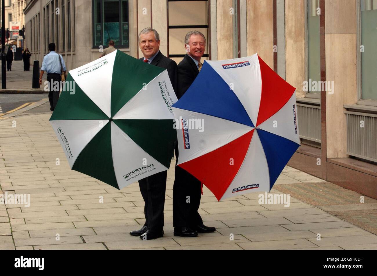 Nationwide Chief Executive Philip Williamson (R) and Portman Chief ...