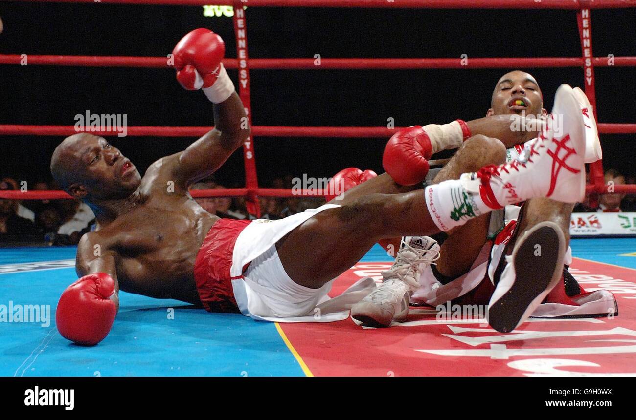 Great Britain's Junior Witter (right) clashes with USA's DeMarcus ...