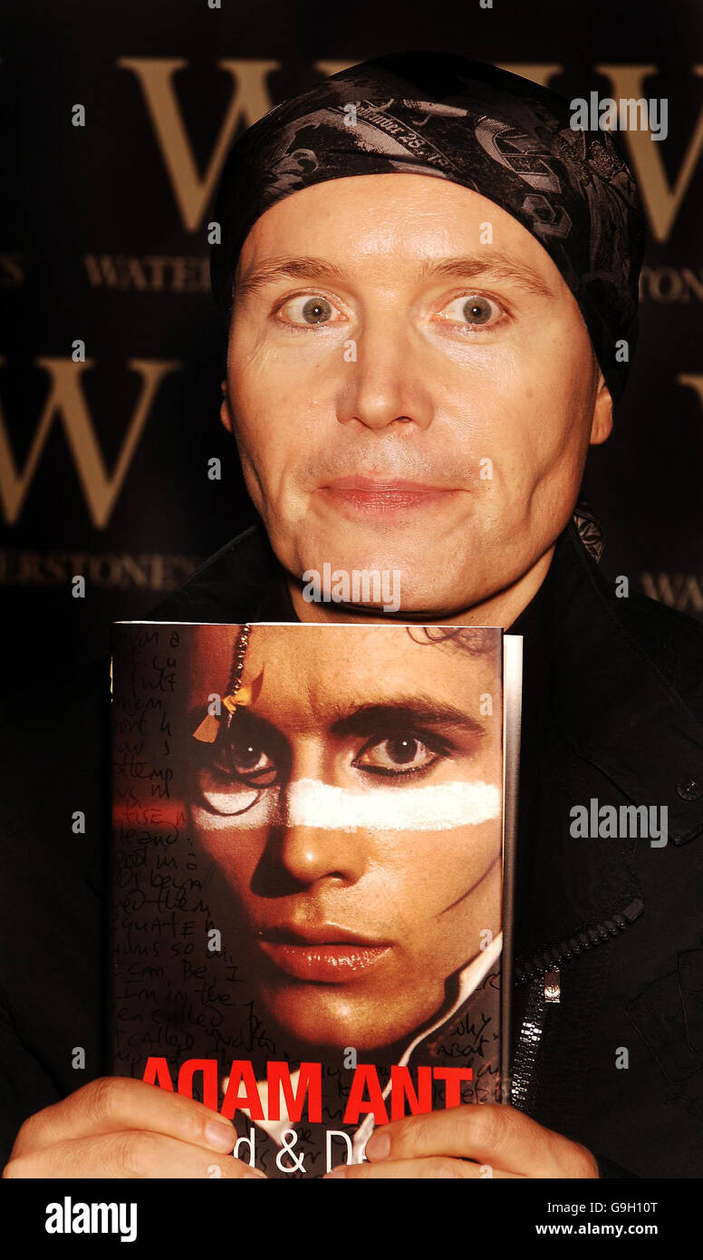 80s pop star adam ant copy book stand deliver hi-res stock photography ...