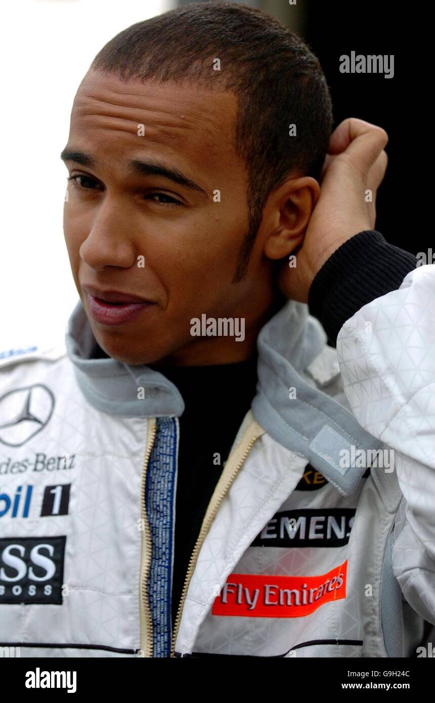 GP2 Series Champion Lewis Hamilton from Hertfordshire during a break in ...