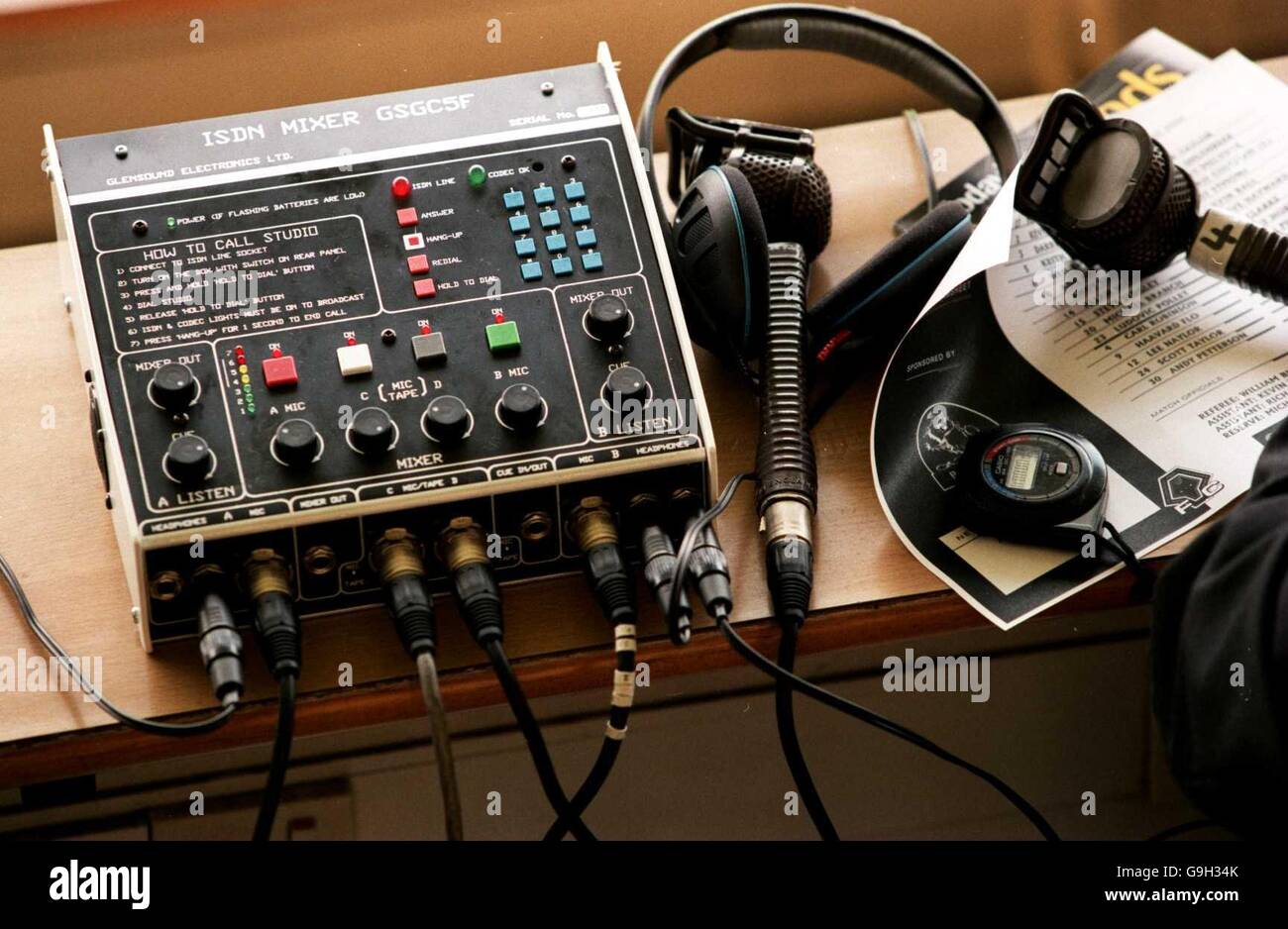 Football microphone commentary hi-res stock photography and images - Alamy