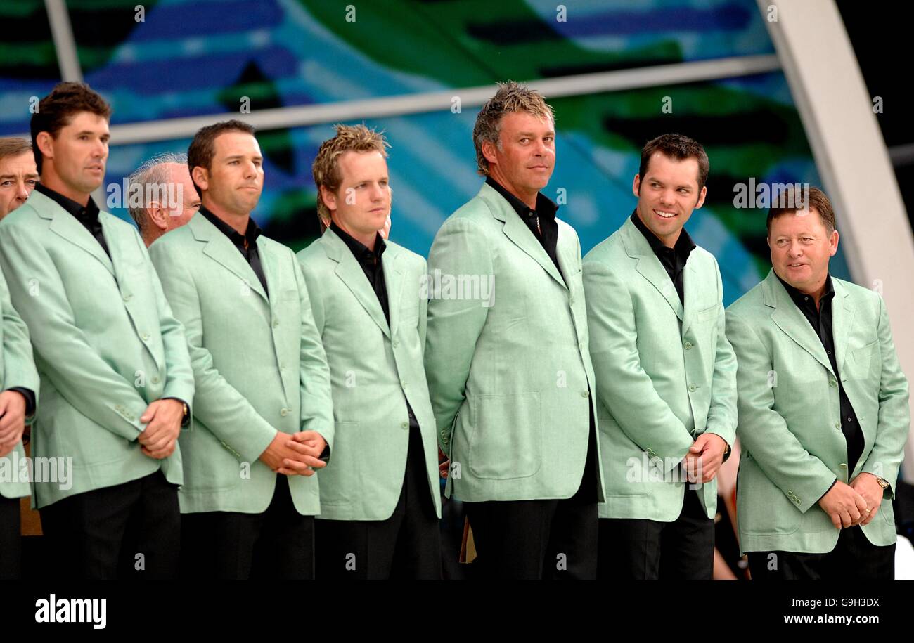 Paul casey captain ian woosnam opening ceremony hi-res stock ...