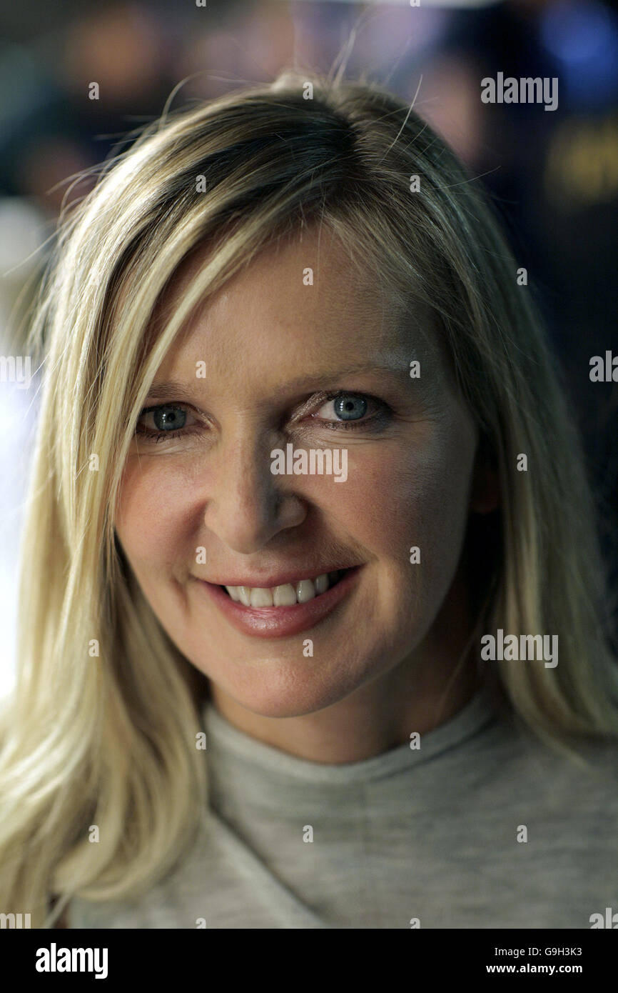 Fashion designer Amanda Wakeley backstage after her show during the ...