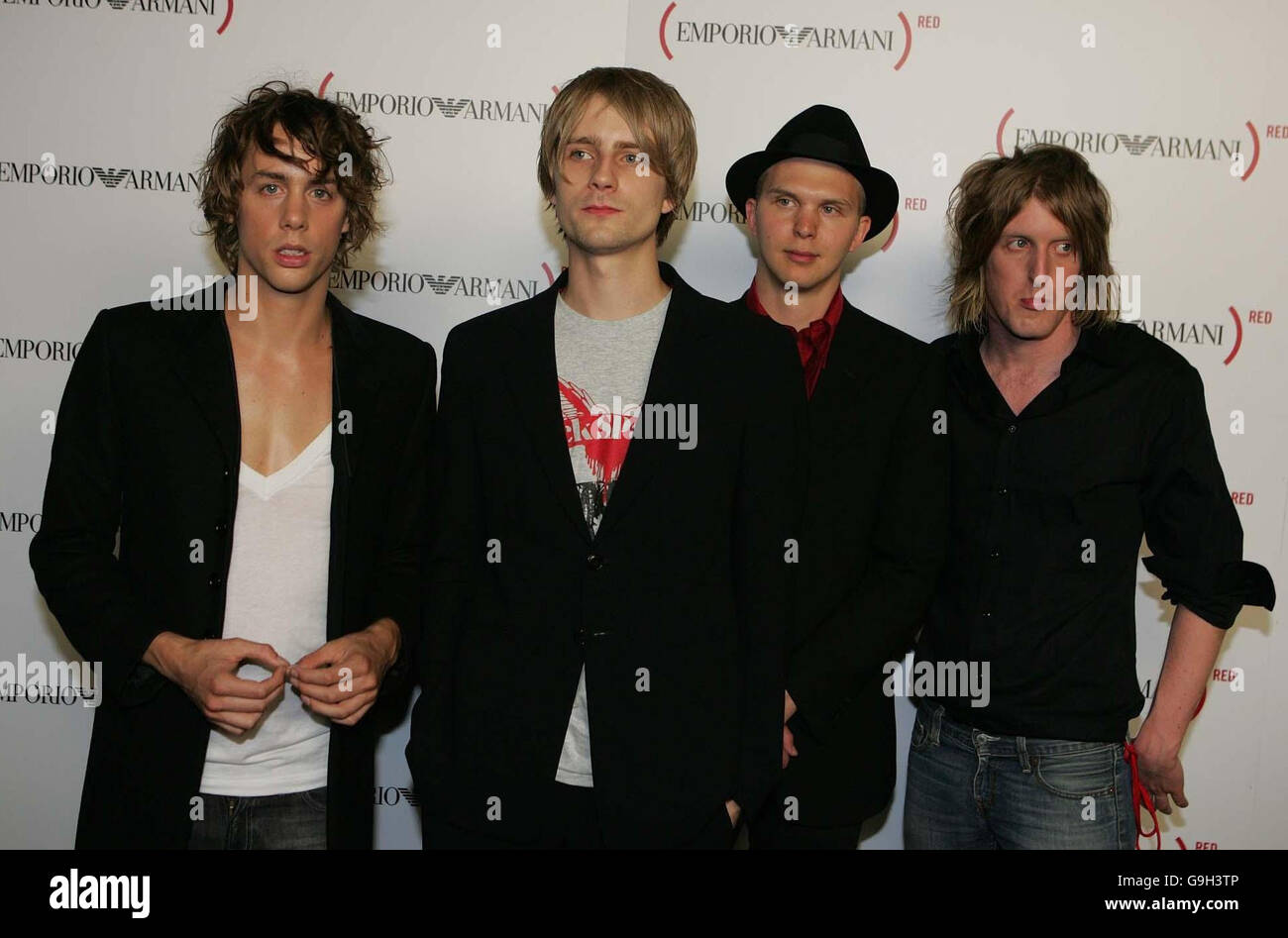 Razorlight arrives for the Armani show during the London Fashion Week ...