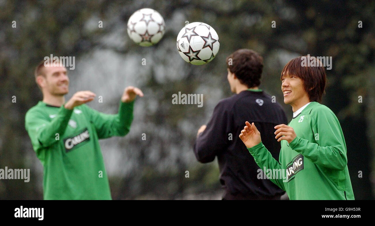 Soccer - Celtic training - Barrowfield training ground. Celtic's ...
