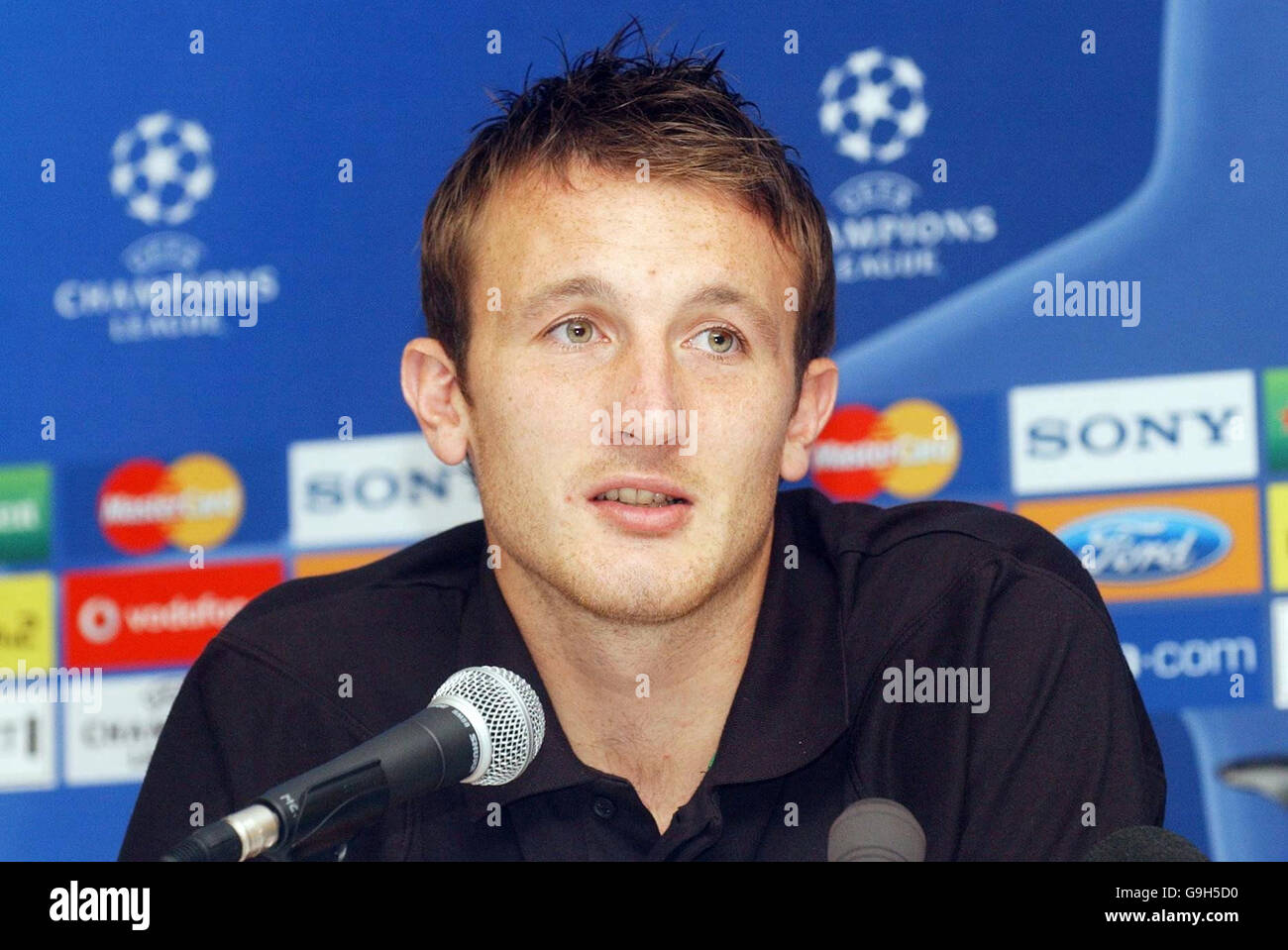 Celtics lee naylor press conference celtic park in glasgow hi-res stock ...