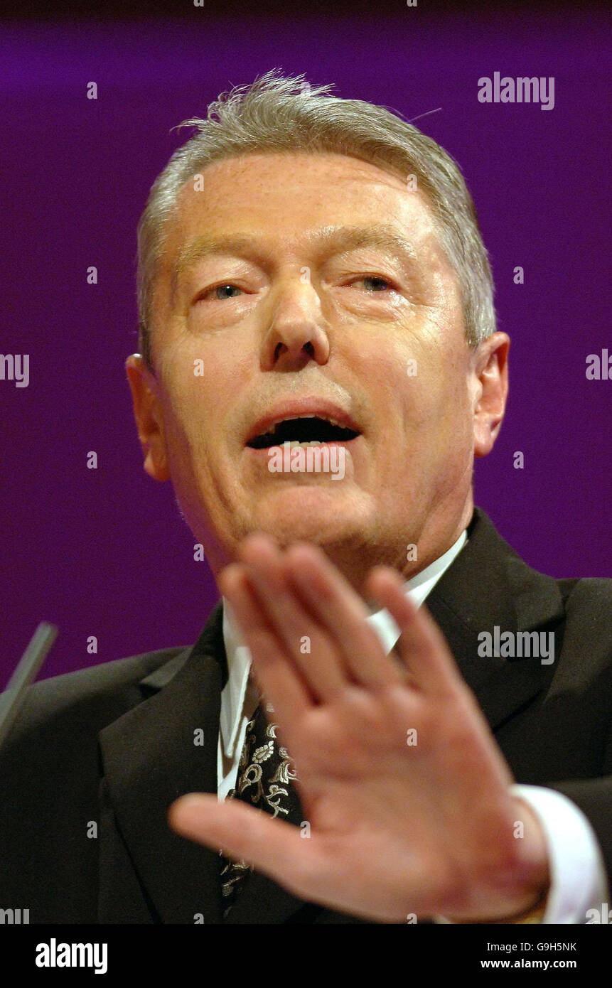 Education and Skills Minister Alan Johnson speaking at the Labour Party ...