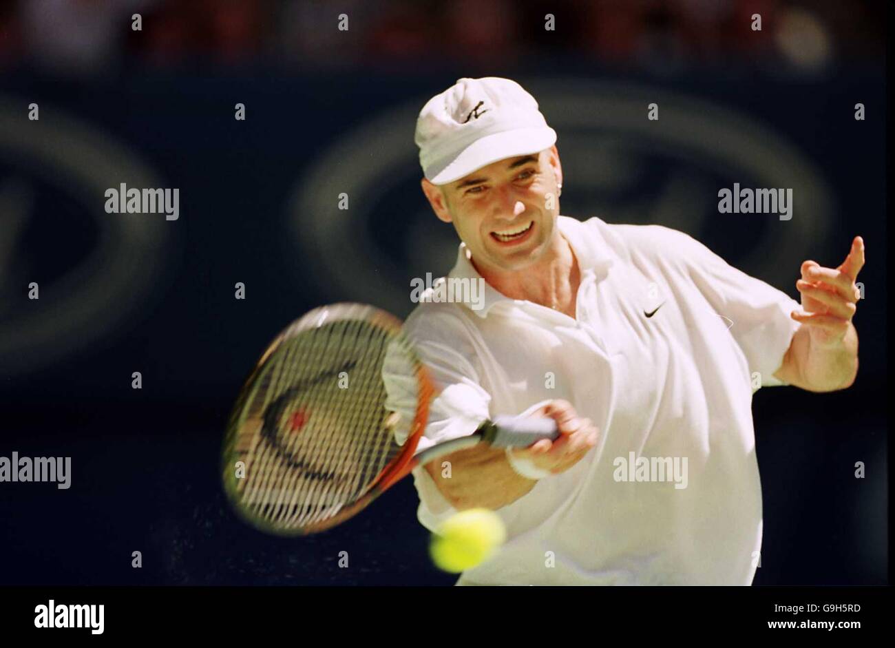 Andre Agassi in action during his Australian Open Mens Final victory ...