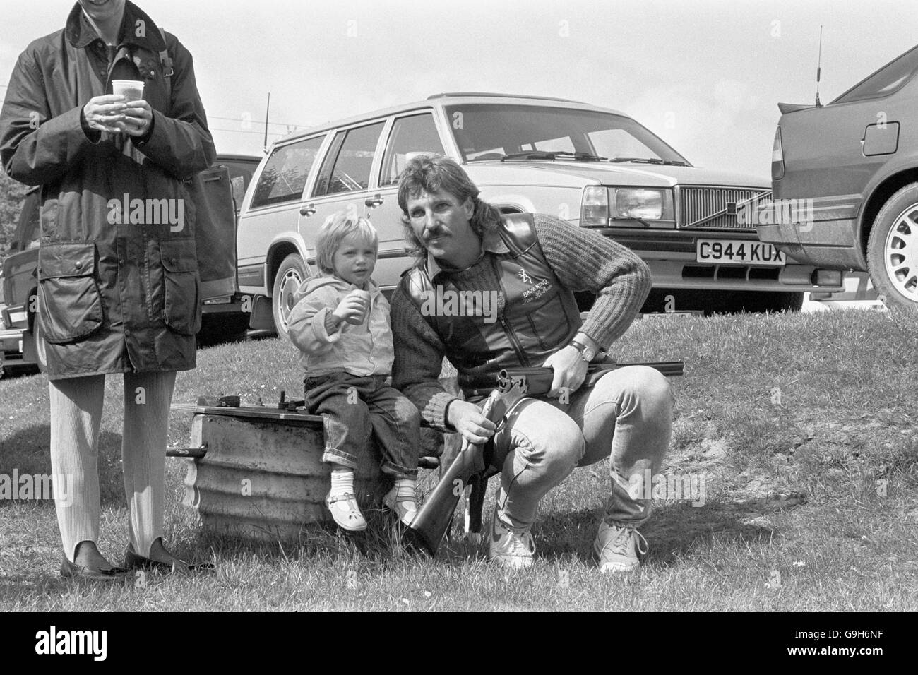 Clay Pigeon Shooting - Symonds Cider Shoot - Stoke Lacy Stock Photo - Alamy