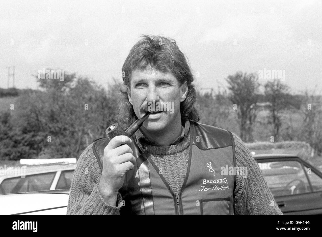Clay Pigeon Shooting - Symonds Cider Shoot - Stoke Lacy Stock Photo - Alamy