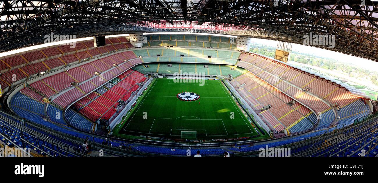 General view of the interior of the san siro stadium hi-res stock ...