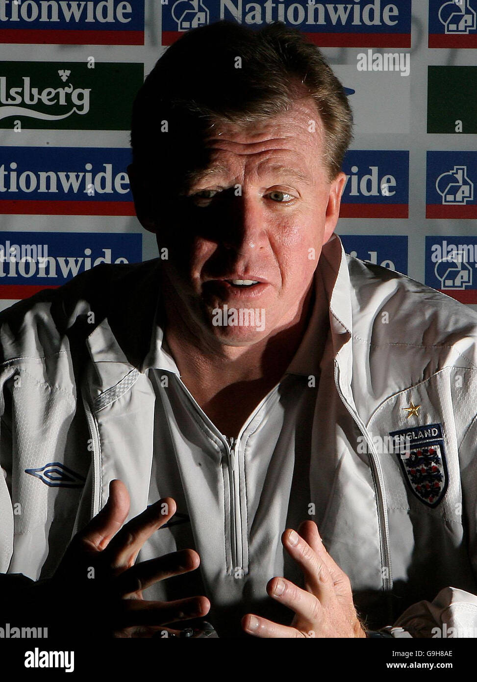 Soccer - England press conference - Old Trafford Stock Photo - Alamy