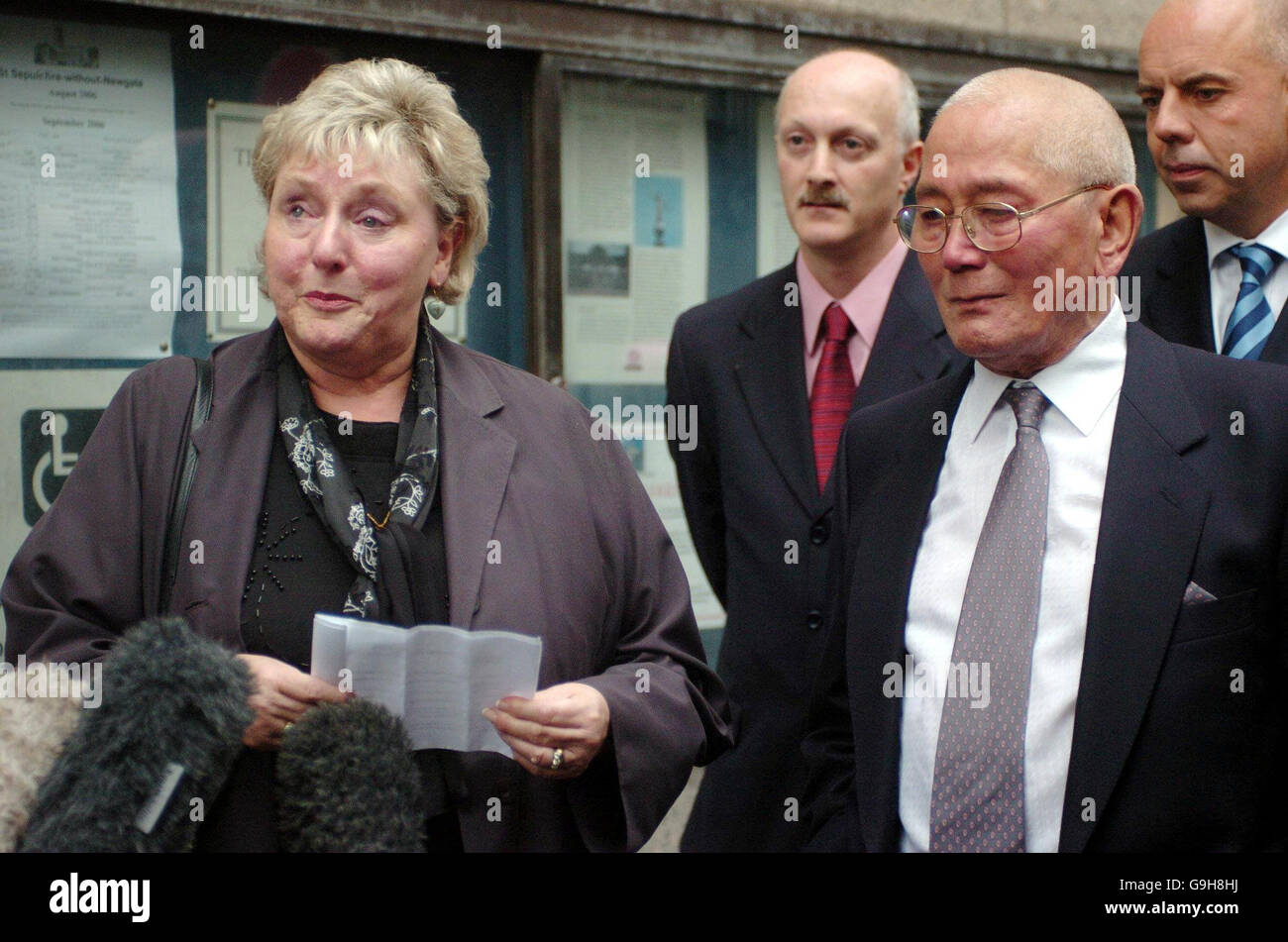 Ann Ming, the mother of murdered Julie Hogg, gives a statement to the ...