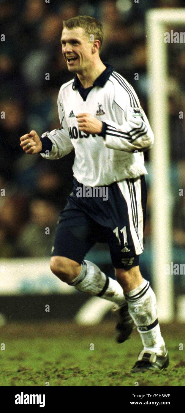 Tottenham Hotspur's Sergei Rebrov celebrates scoring their winning goal ...