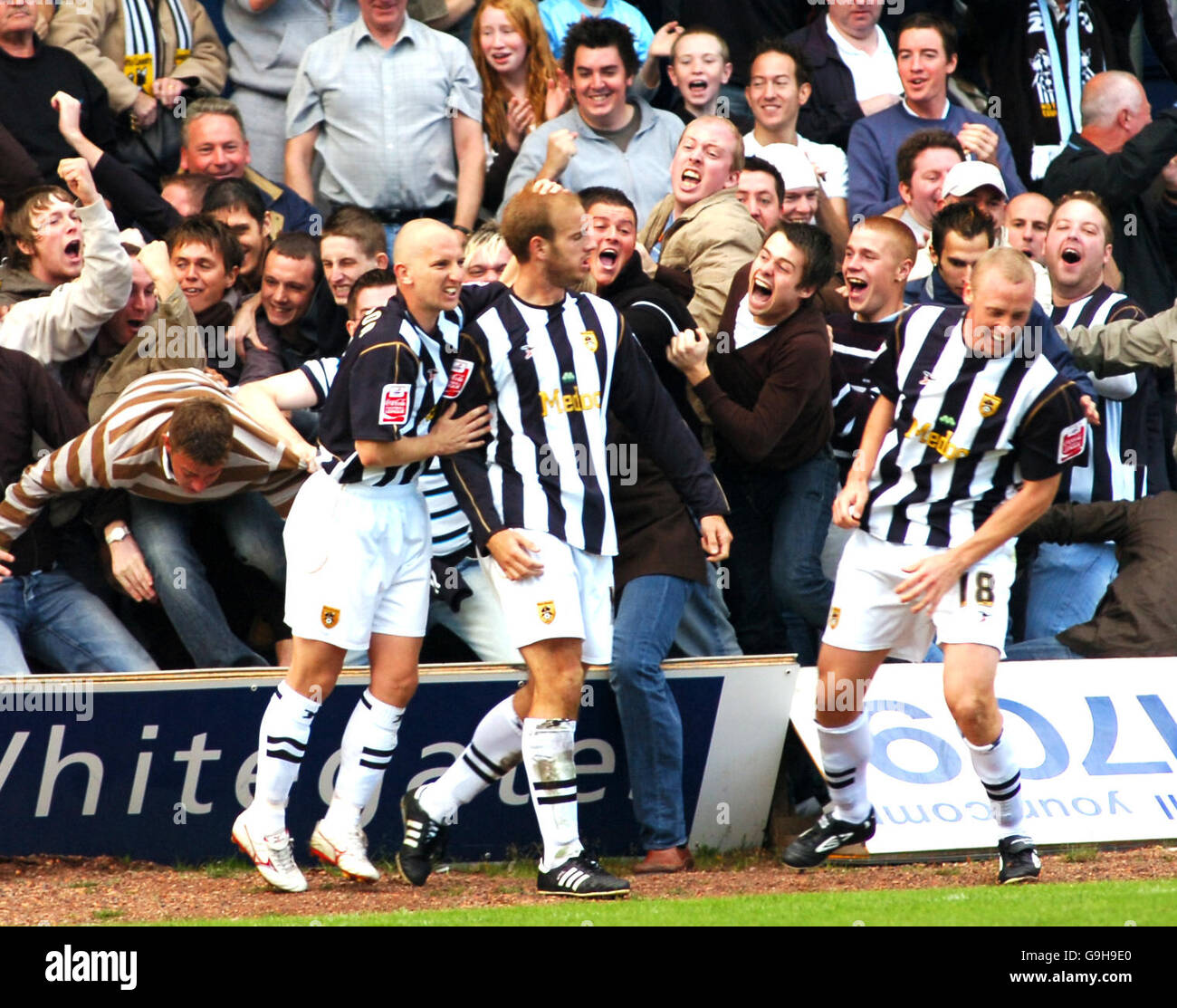 Notts County's Lawrie Dudfield celebrates scoring the equaliser Stock ...