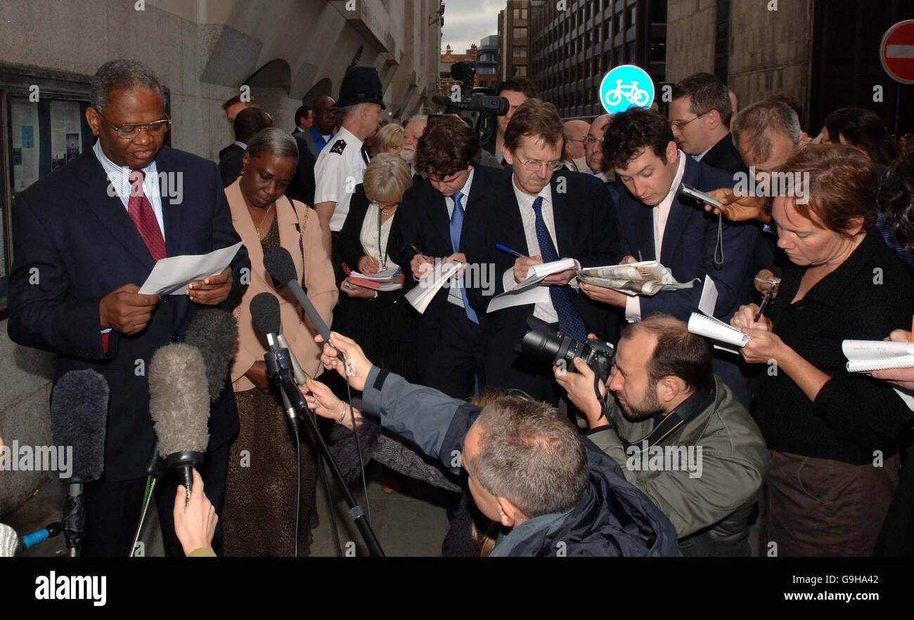 The parents of Damilola Taylor Richard and Gloria speak to the media ...